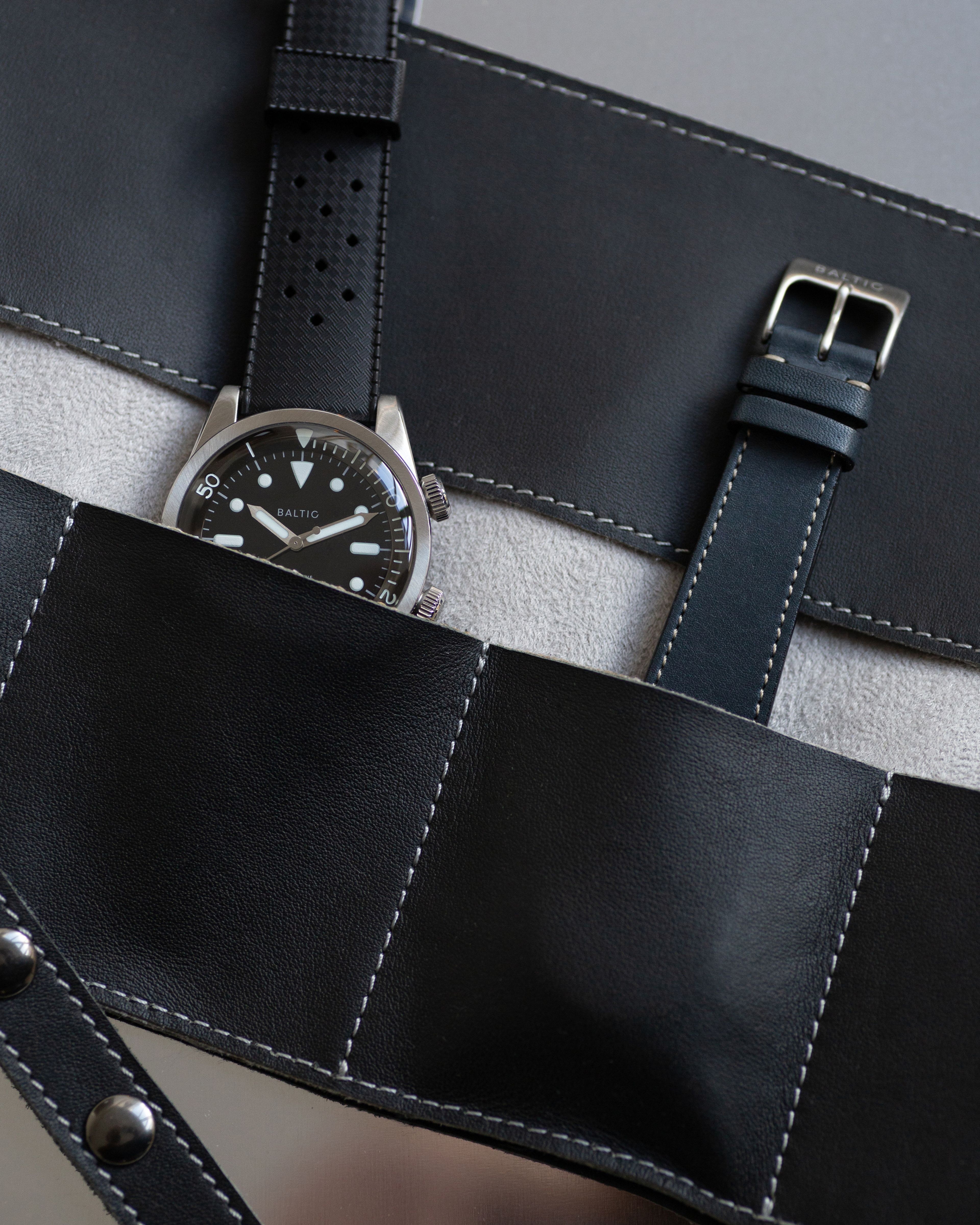 Watch Roll - 4 Watches - Black - Baltic Watches