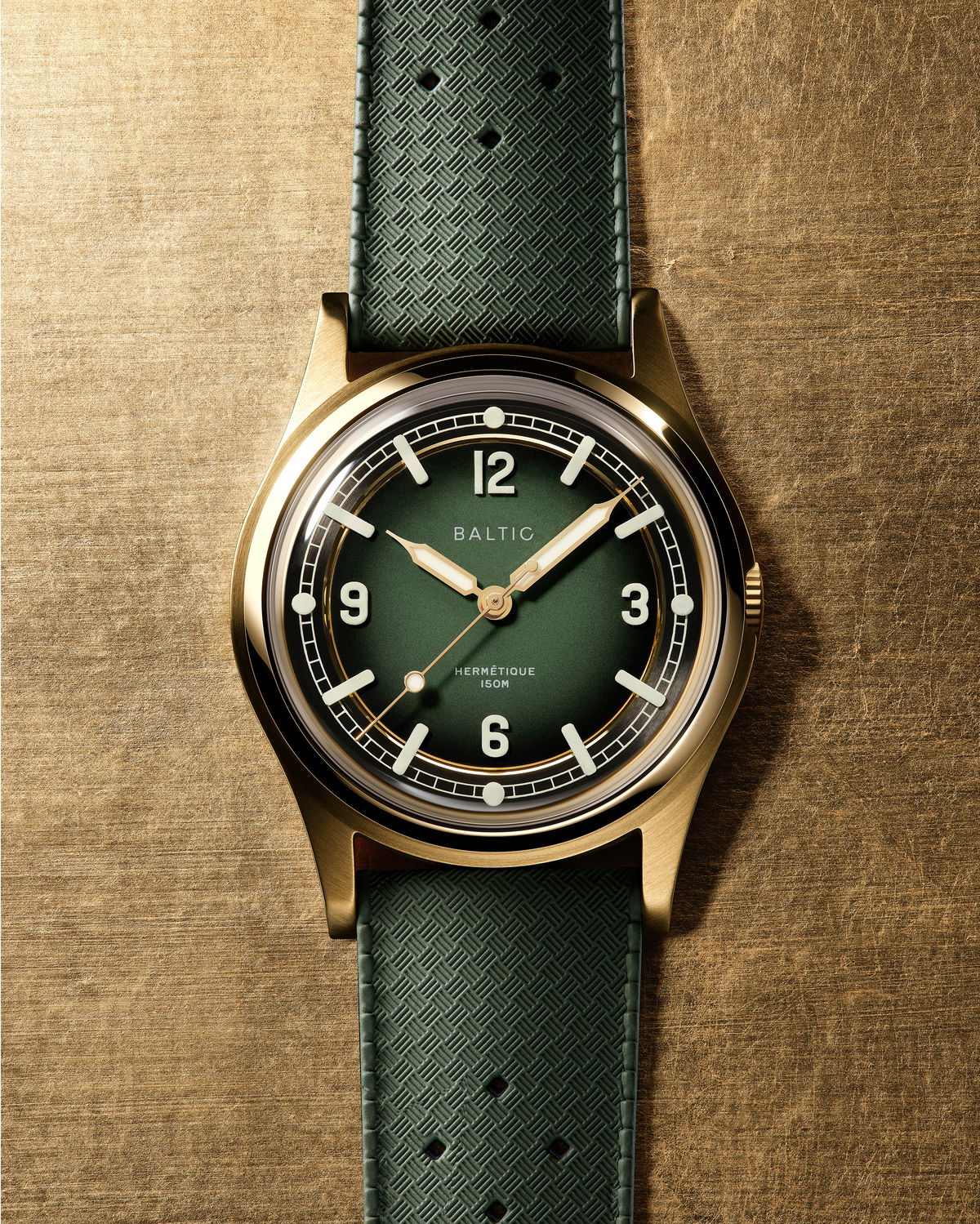 Hermétique Tourer Bronze Green- Baltic Watches