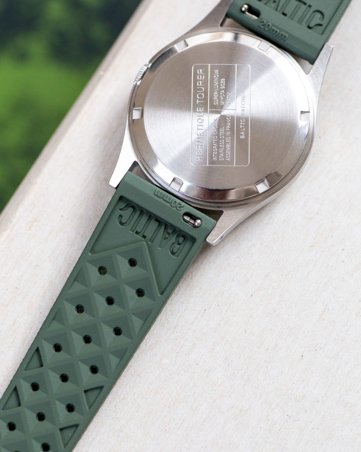 Rubber FKM Strap Green - Baltic Watches
